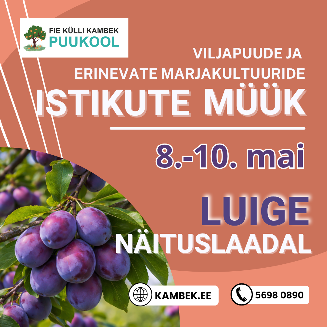 Luige Maaelu Näituslaat 2026 - Viljapuude ja marjapõõsaste müük